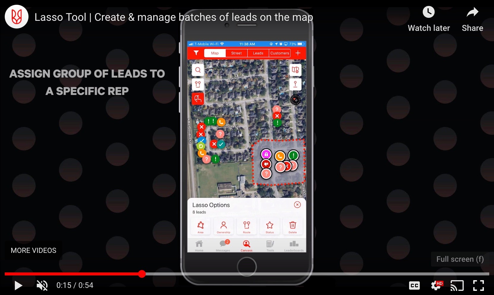 Video | Lasso Tool | Create & manage leads on the map