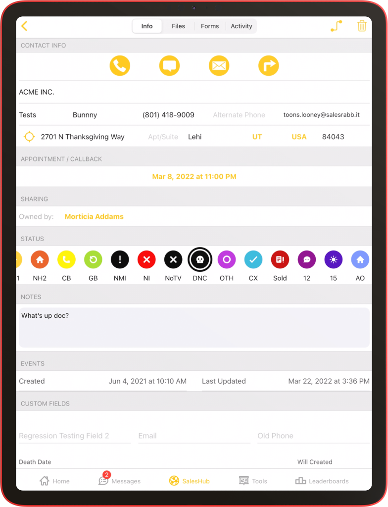 View Historic Lead Data with New Lead Activity Feature - SalesRabbit